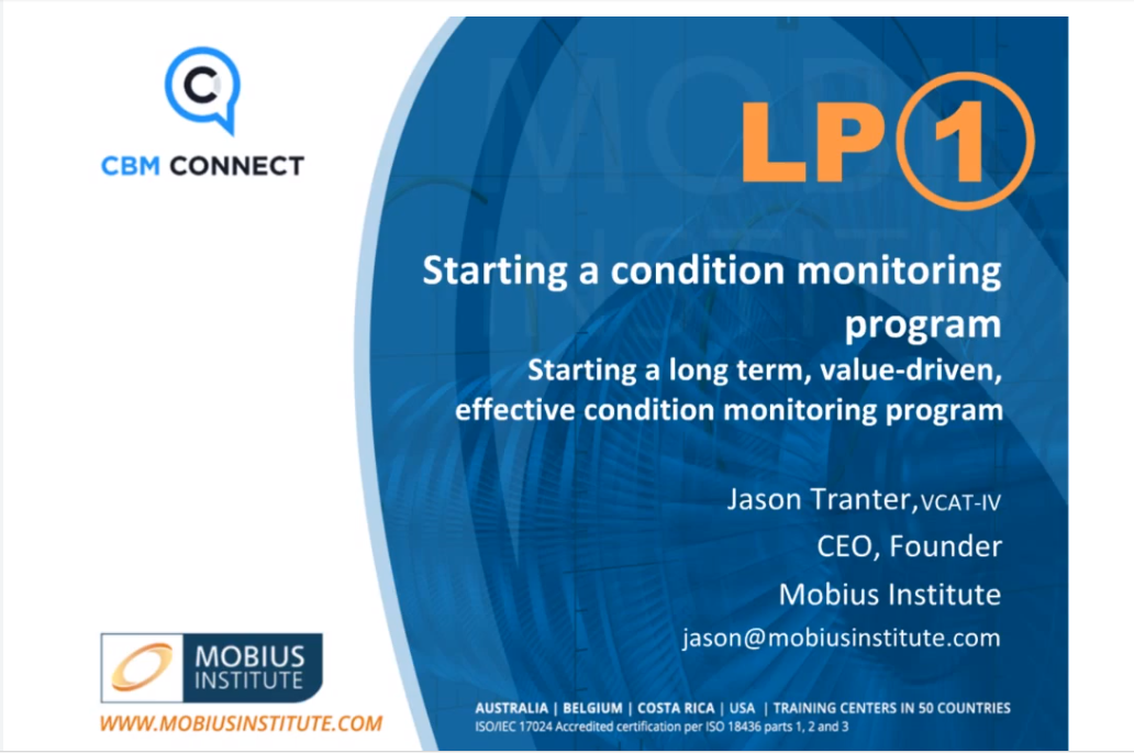 Starting A Condition Monitoring Program Cbm Connect®